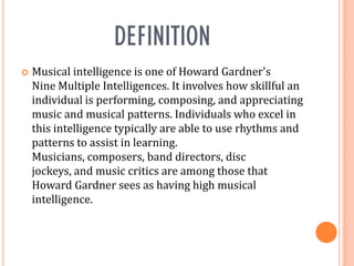 musical intelligence | PPTX