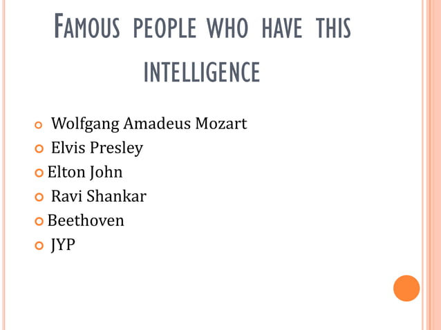 musical intelligence | PPTX | Music | Entertainment