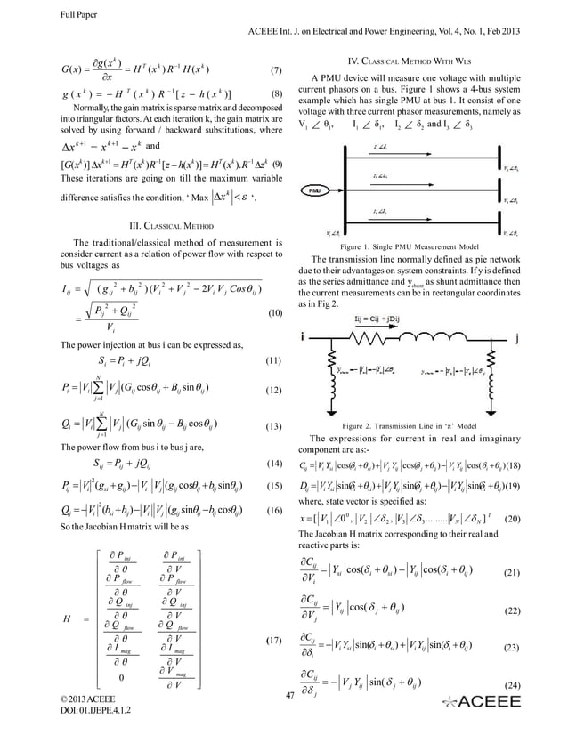 Effect of Phasor Measurement Unit (PMU) on the Network Estimated Variables | PDF