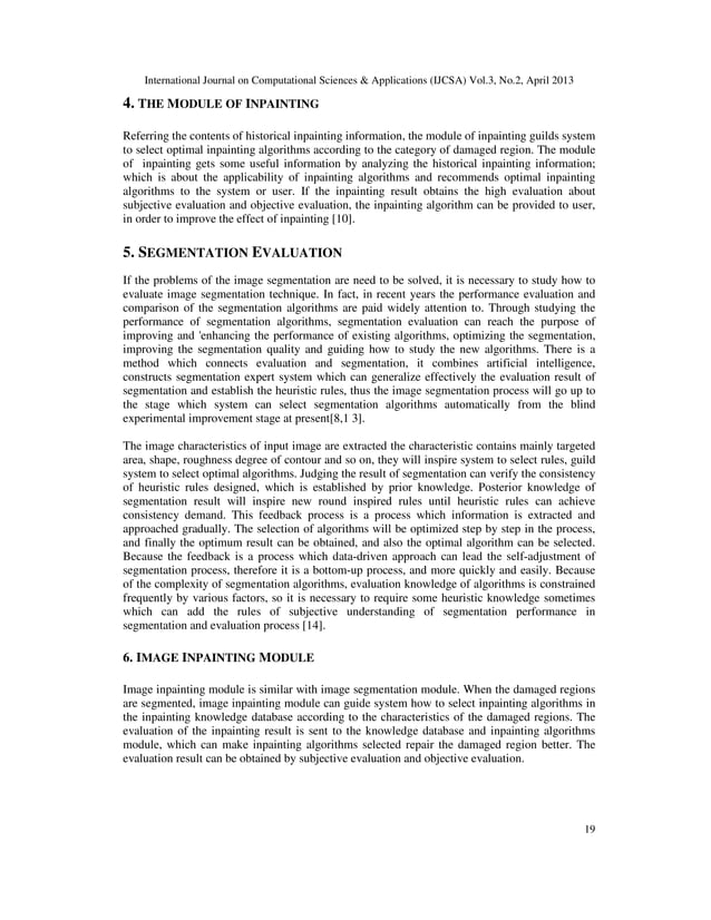 Image Inpainting System Model Based on Evaluation | PDF