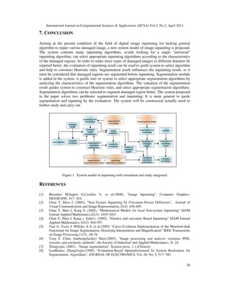 Image Inpainting System Model Based on Evaluation | PDF