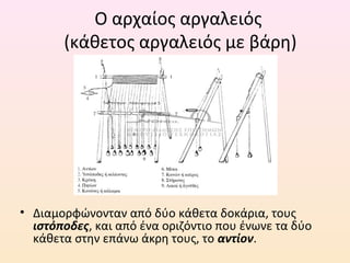 2) ύσπληξ, αργαλειός, αγνύθες | PPT