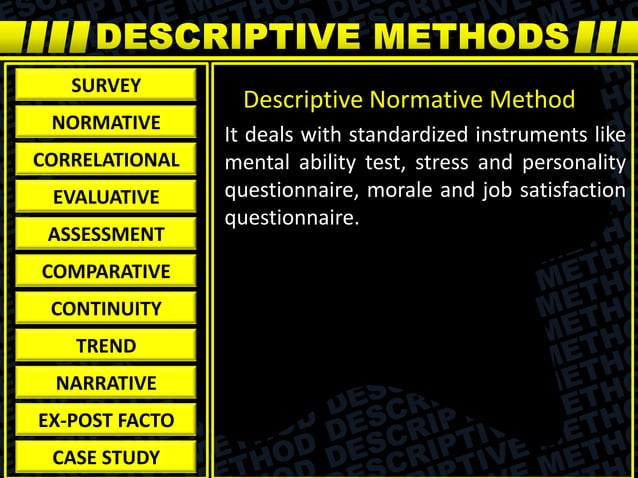 descriptive method | PPT