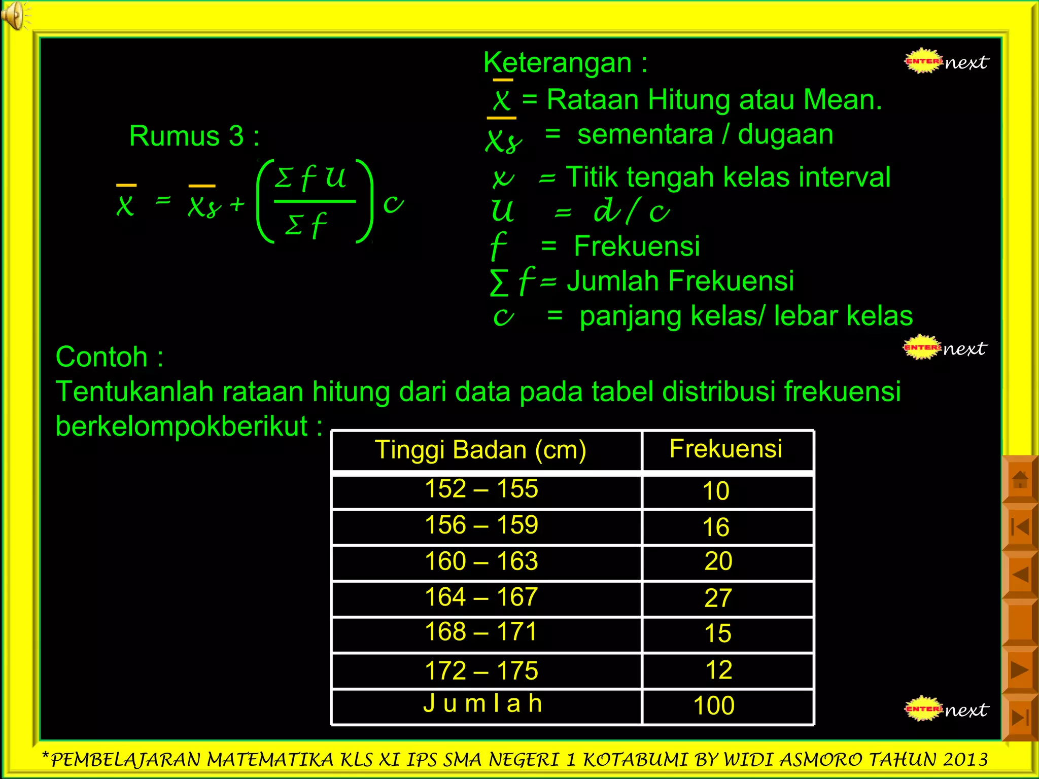 2. Rataan Hitung ( Mean ) | PPT