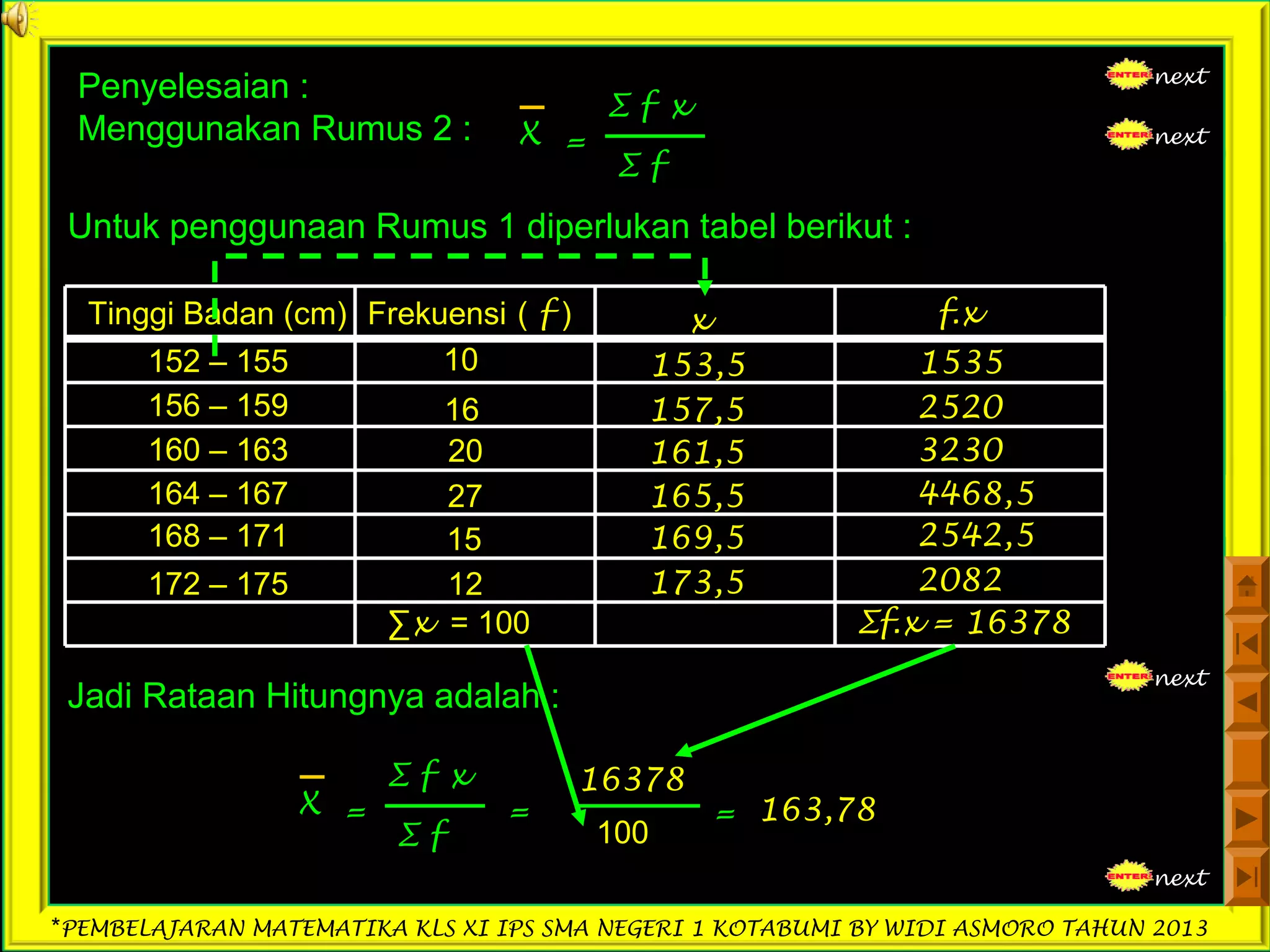 2. Rataan Hitung ( Mean ) | PPT