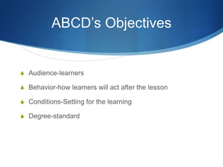 EDP 332 2.3 Instructional Goals and Objectives | PPT
