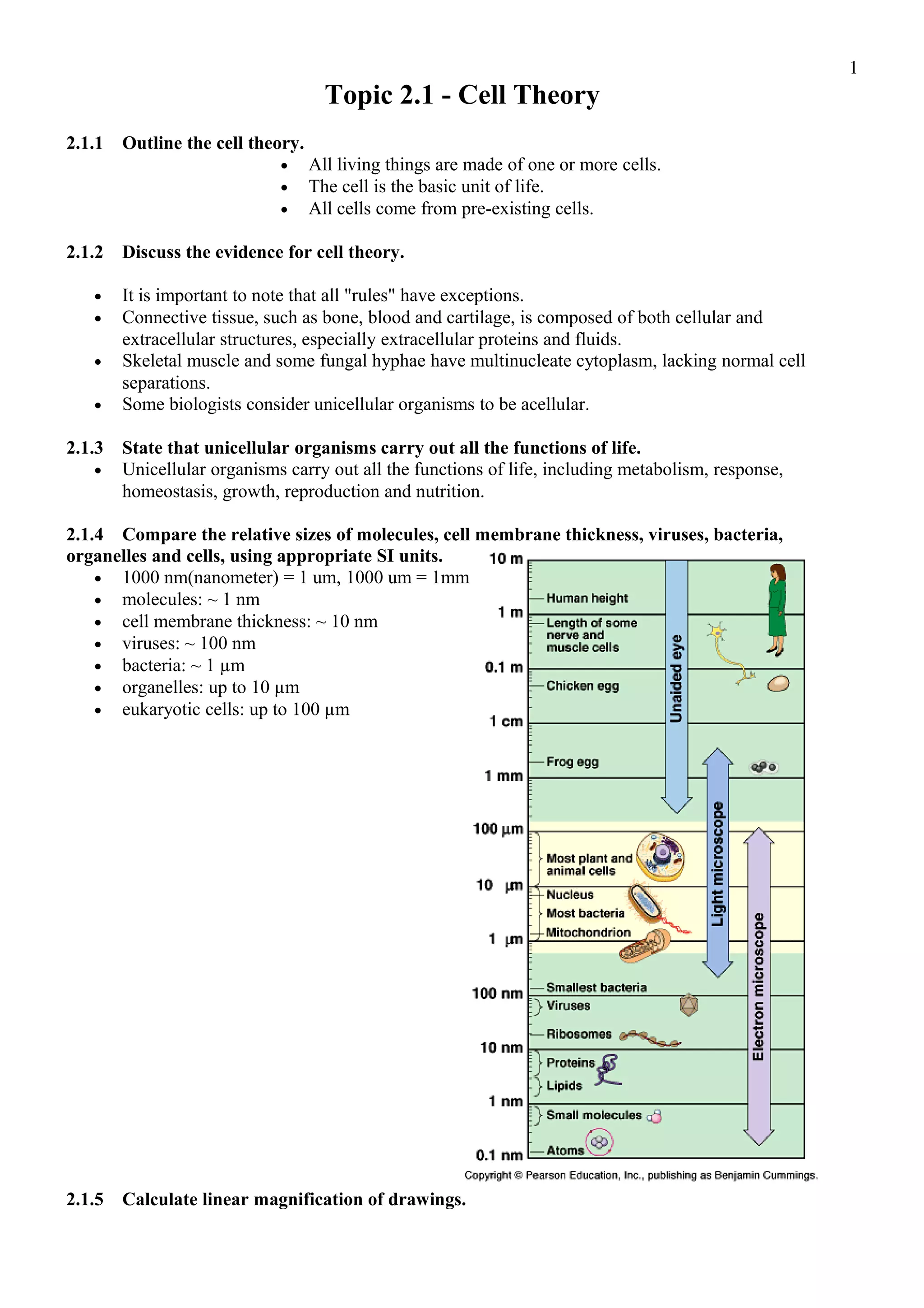 2.1 cell theory notes | DOC