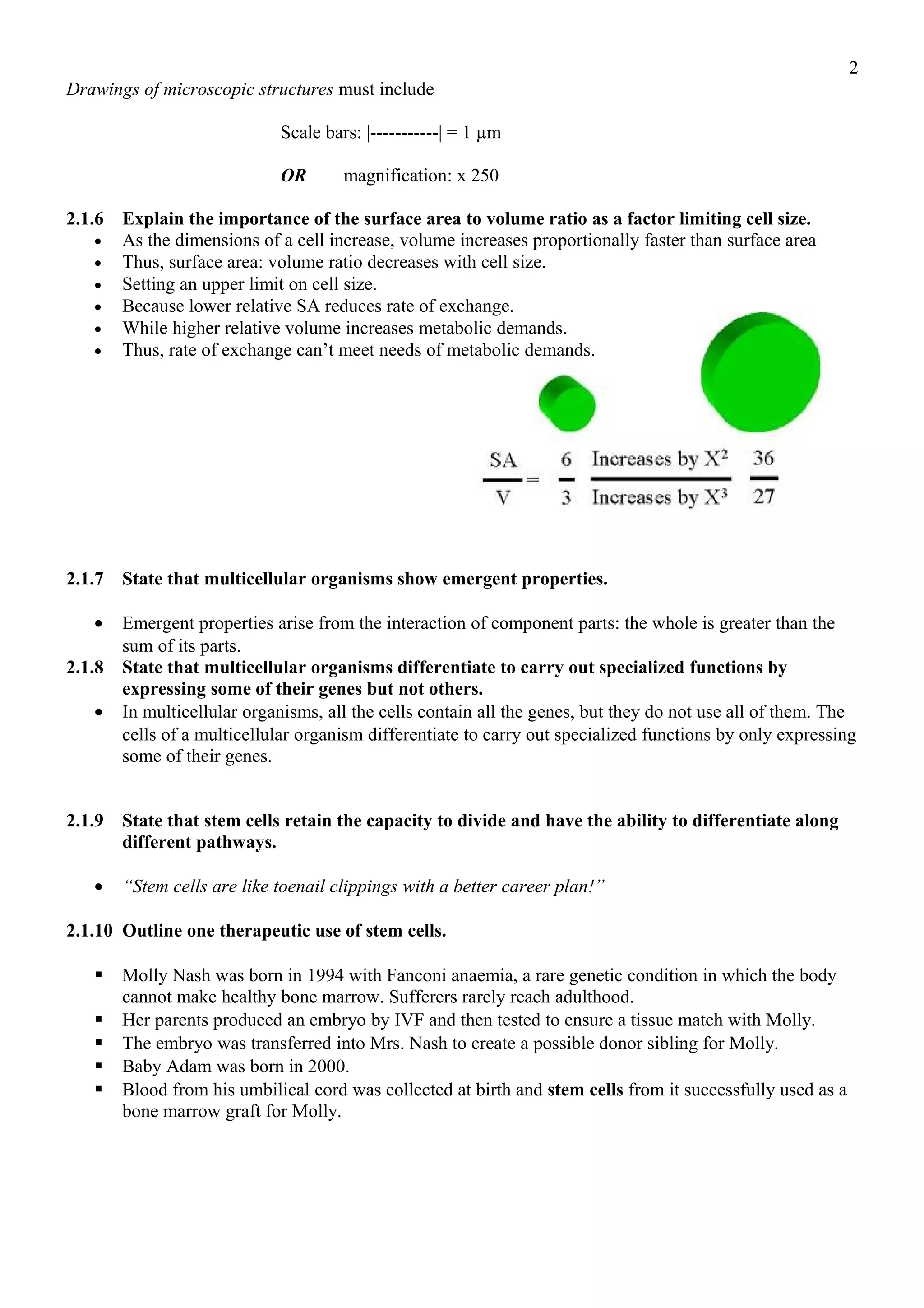 2.1 cell theory notes | PDF