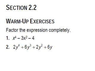 2.2 polynomial functions of higher degree | PPTX