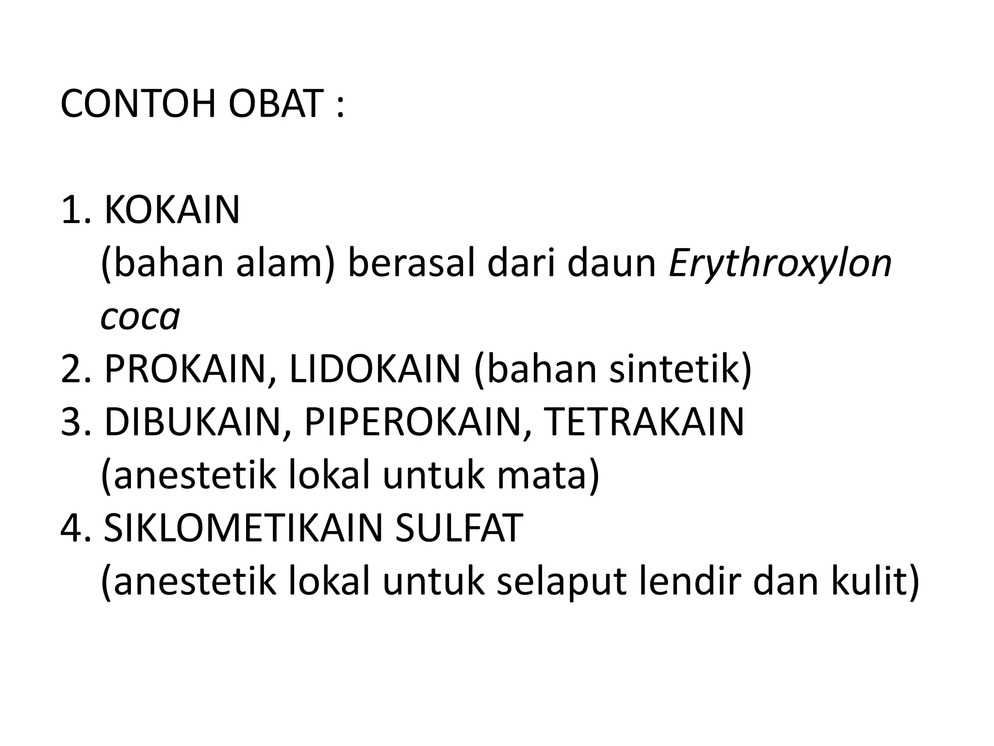 2.1. anestetik umum dan lokal | PPTX
