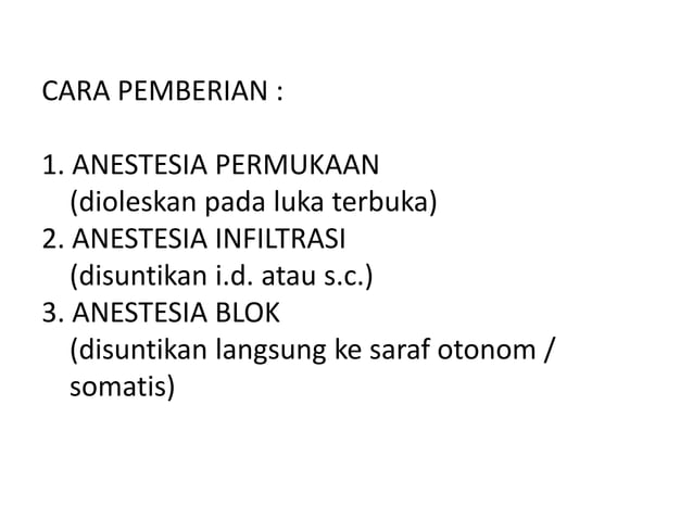 2.1. anestetik umum dan lokal | PPTX