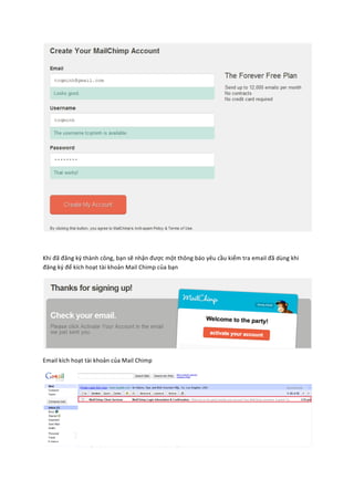 Hướng Dẫn Phần mềm gửi mail hàng loạt Mail chimp | PDF