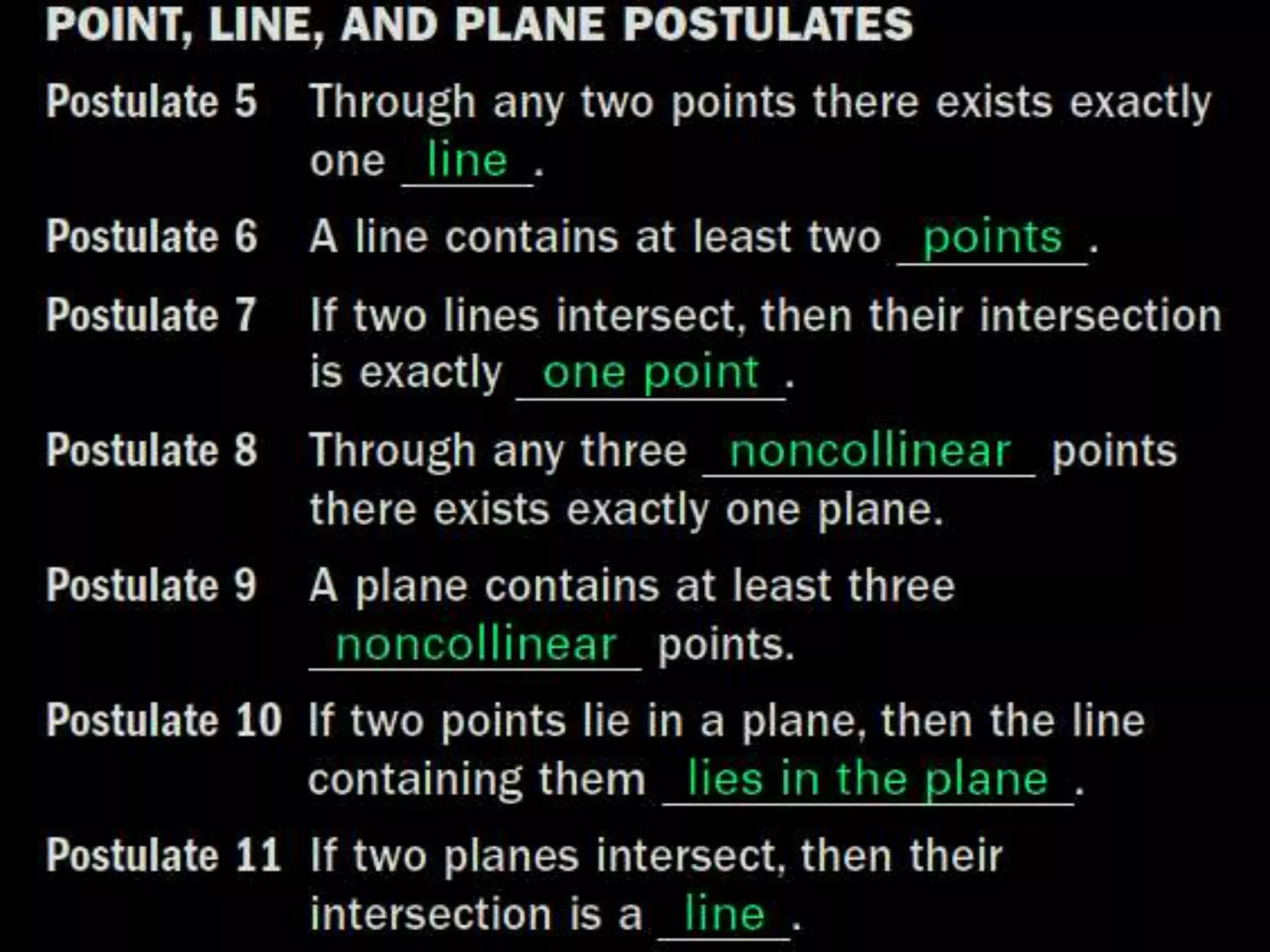 2.4 use postulates and diagrams | PPTX