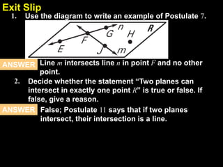 2.4 use postulates and diagrams | PPTX