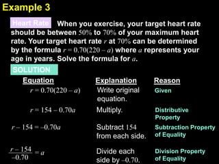 2.5 reason using properties from algebra | PPT
