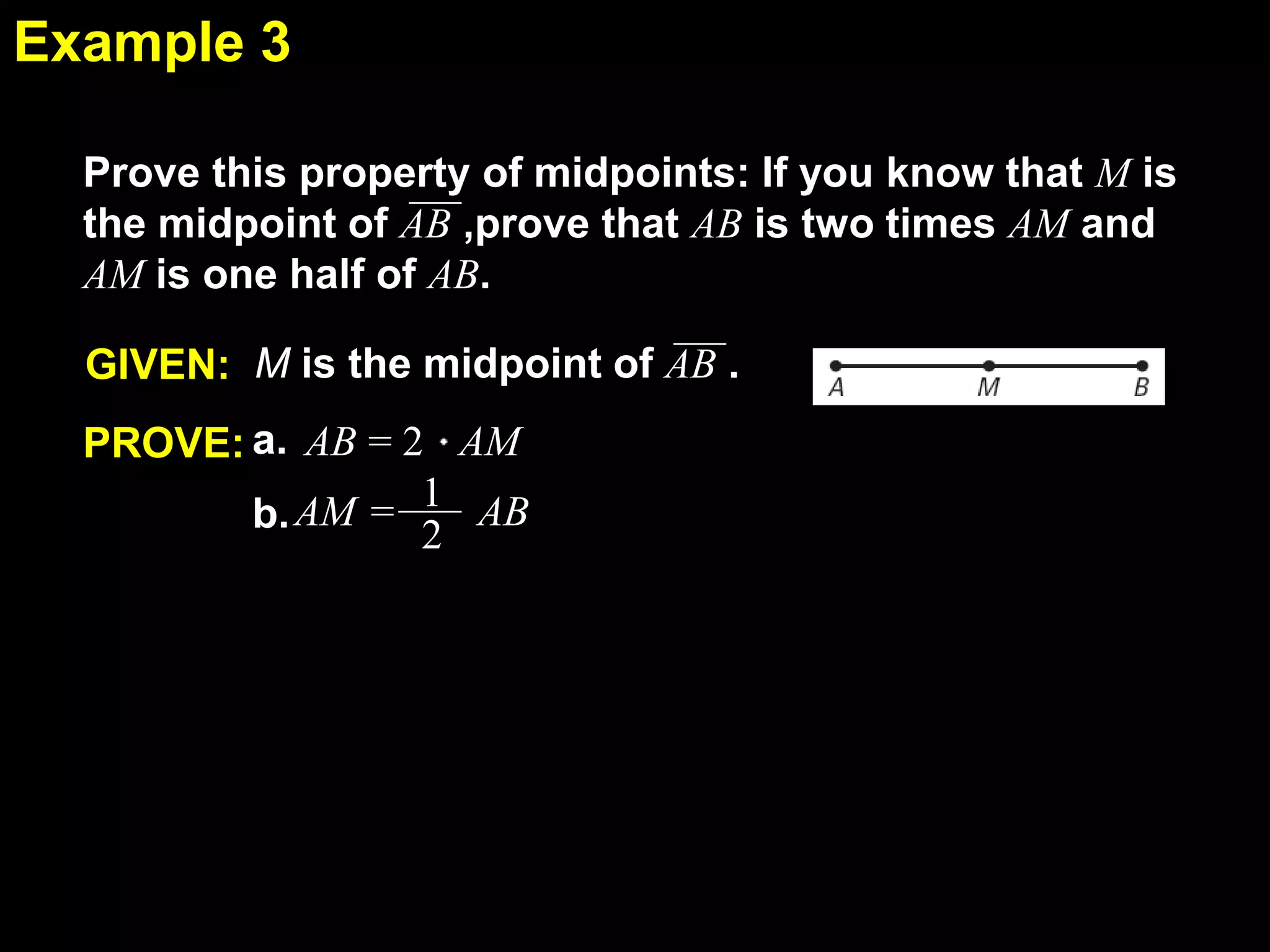 2.6 prove statements about segments and angles | PPT