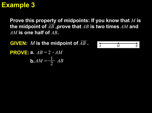 2.6 prove statements about segments and angles | PPT
