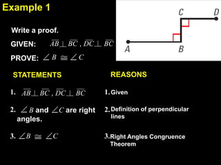 2.7 prove angle pair relationships | PPT