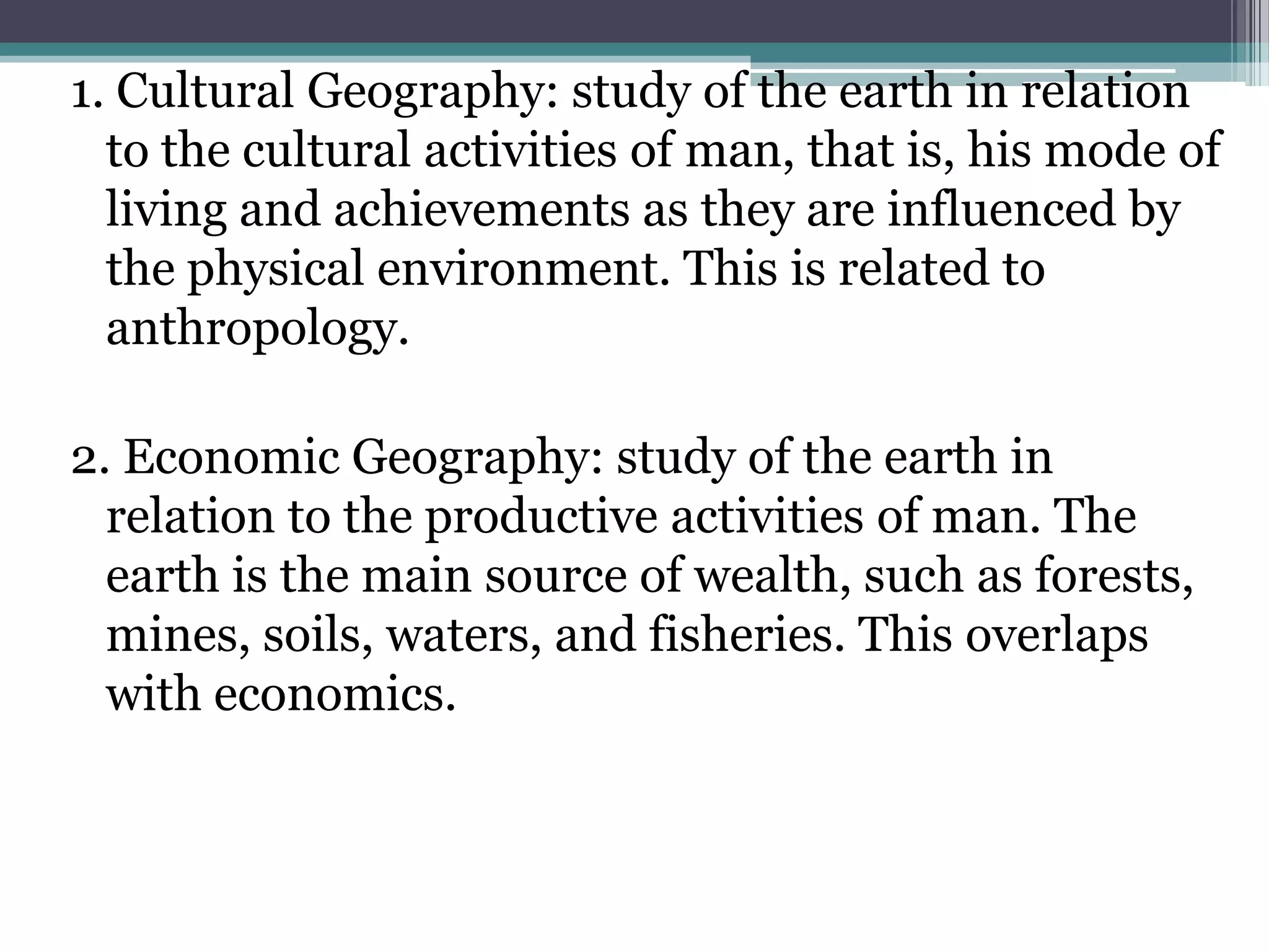 2. human geography | PPTX