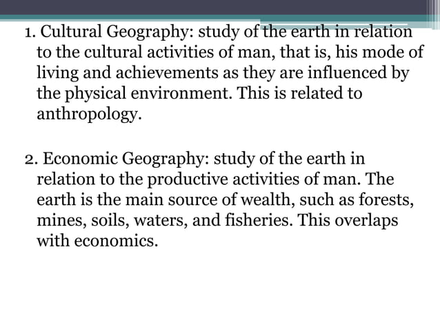 2. human geography | PPTX | Geology | Science