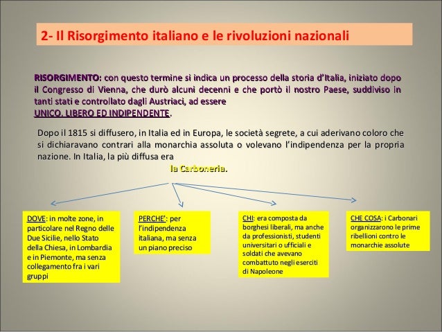 2.Il Risorgimento italiano