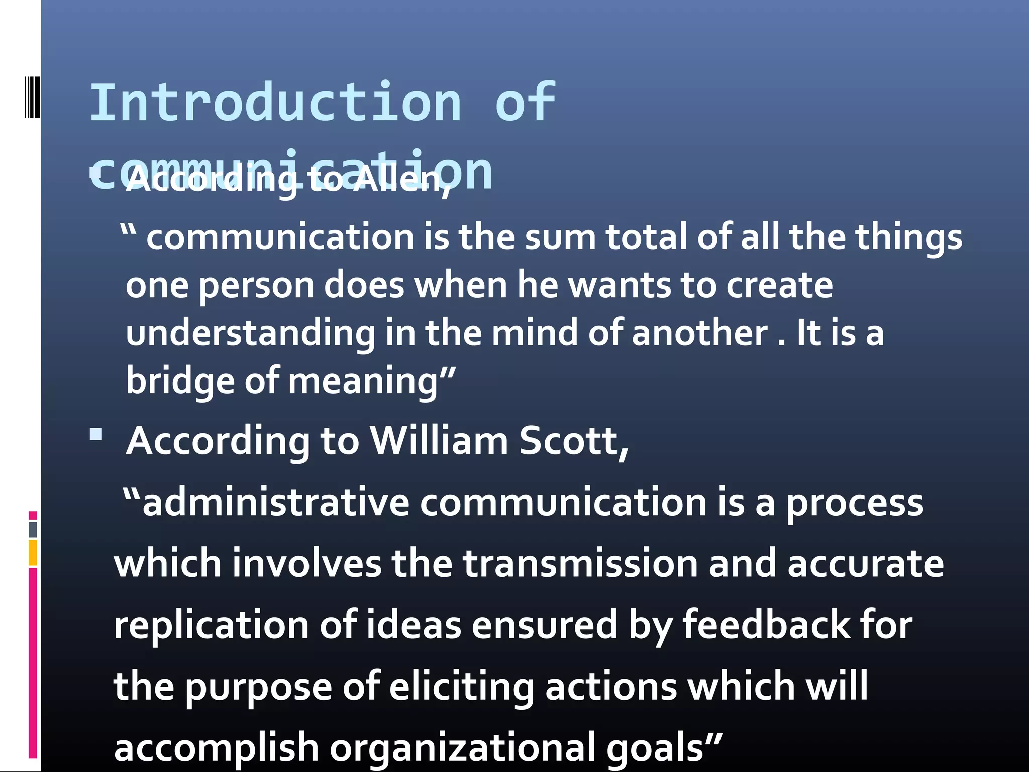 Introduction and Meaning of Communication | PPT