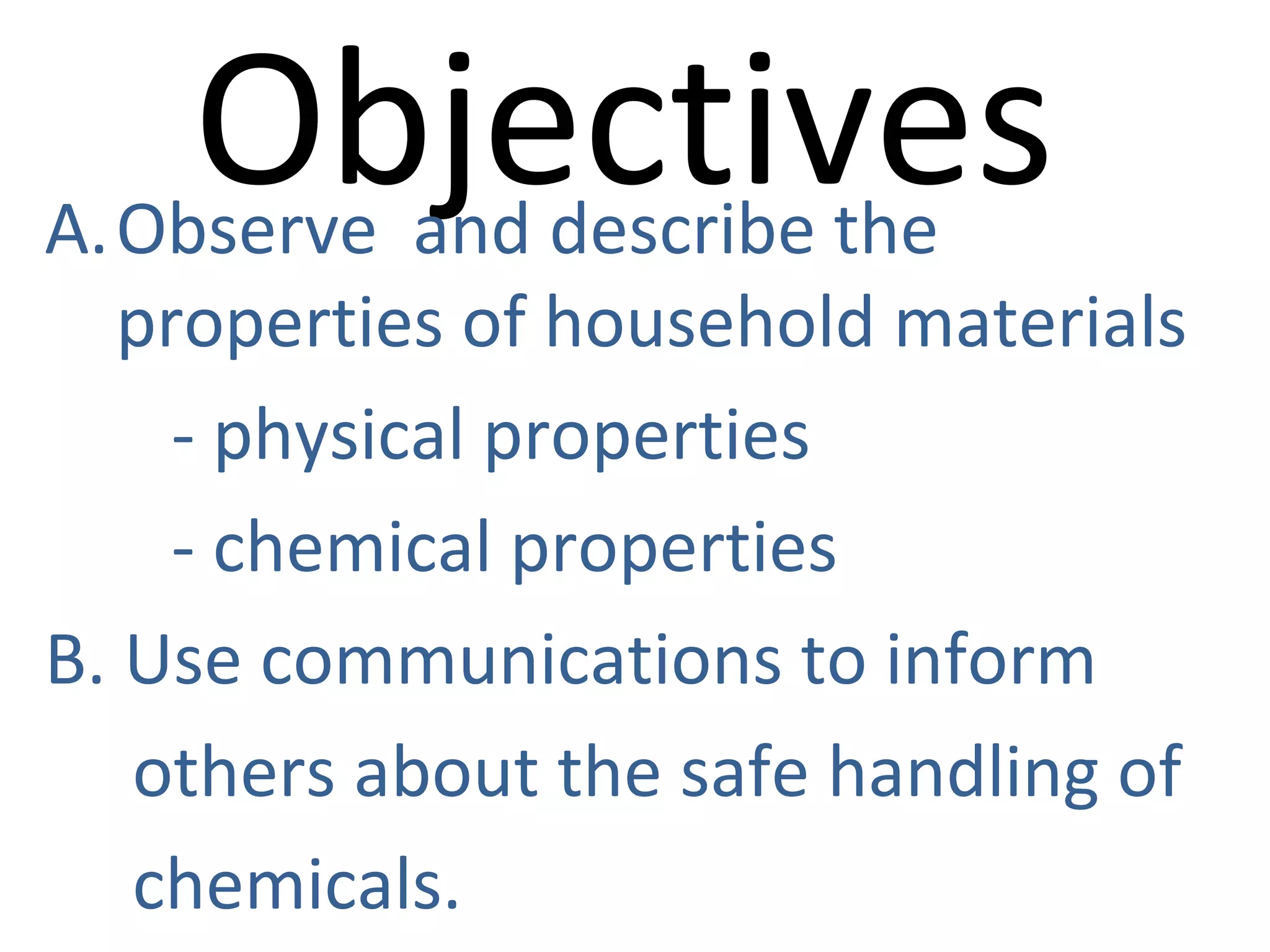 2.materials found at home according to their uses.ppt2nd | PPT