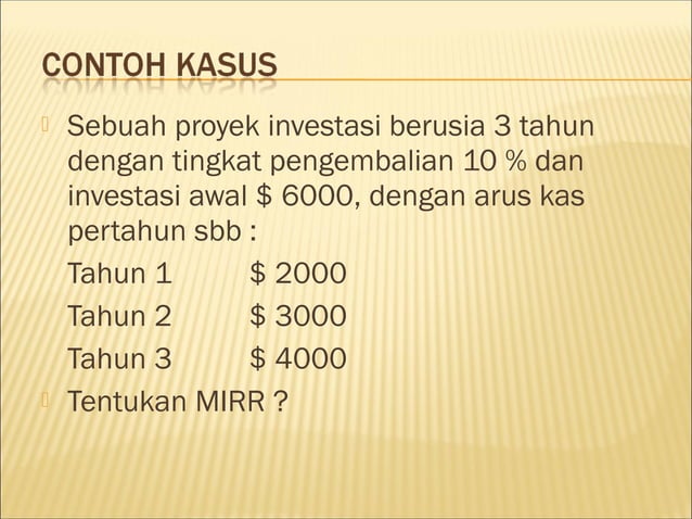 metode penilaian investasi | PPT