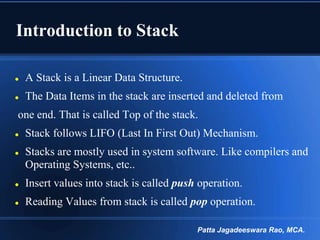data structure, stack, stack data structure | PPT