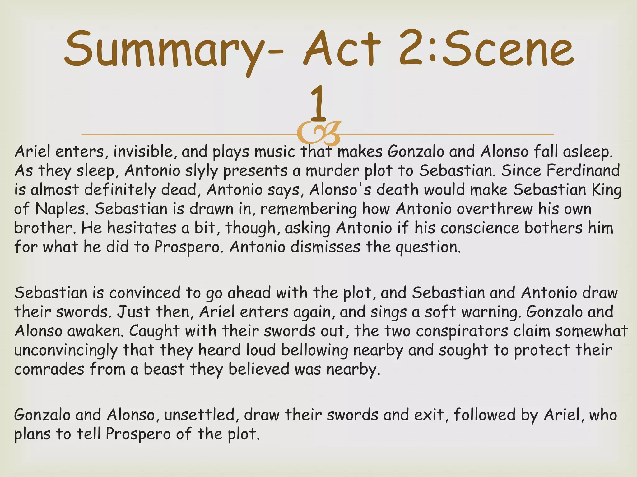 Power and language in Act 2 Scene 1 of The Tempest | PPTX
