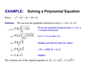 Rational Zeros and Decarte's Rule of Signs | PPT