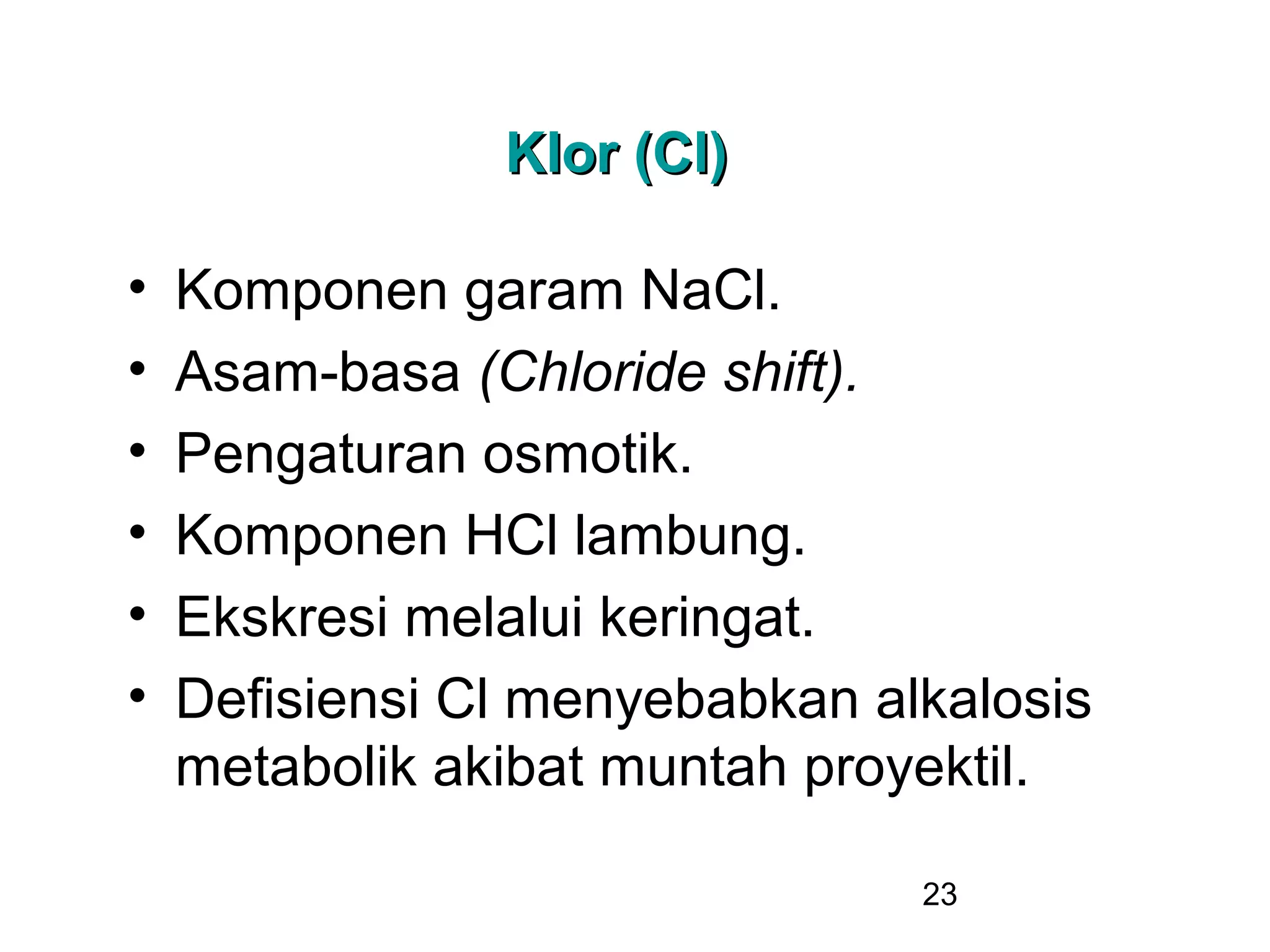 keseimbangan asam basa dan elektrolit | PPT