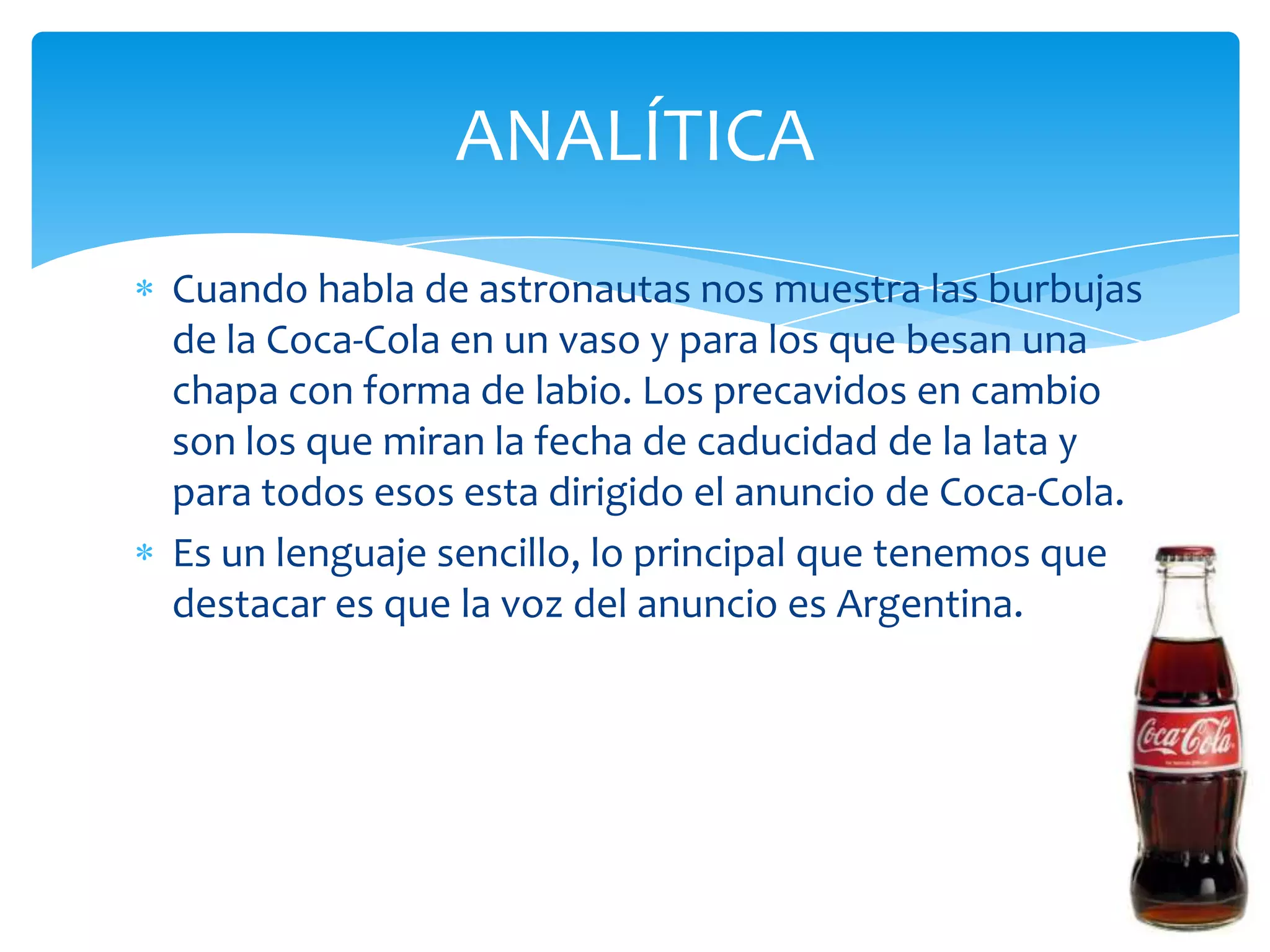 2. análisis del anuncio de coca cola | PPT