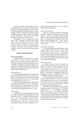 Hubungan antara Motivasi Kerja Perawat dengan Kecenderungan mengalami Burnout pada Perawat di ...