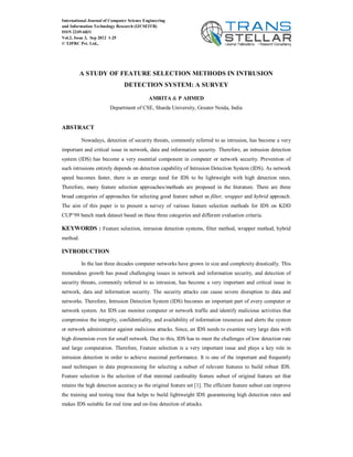 2 14-1346479656-1- a study of feature selection methods in intrusion detection system - a survey ...
