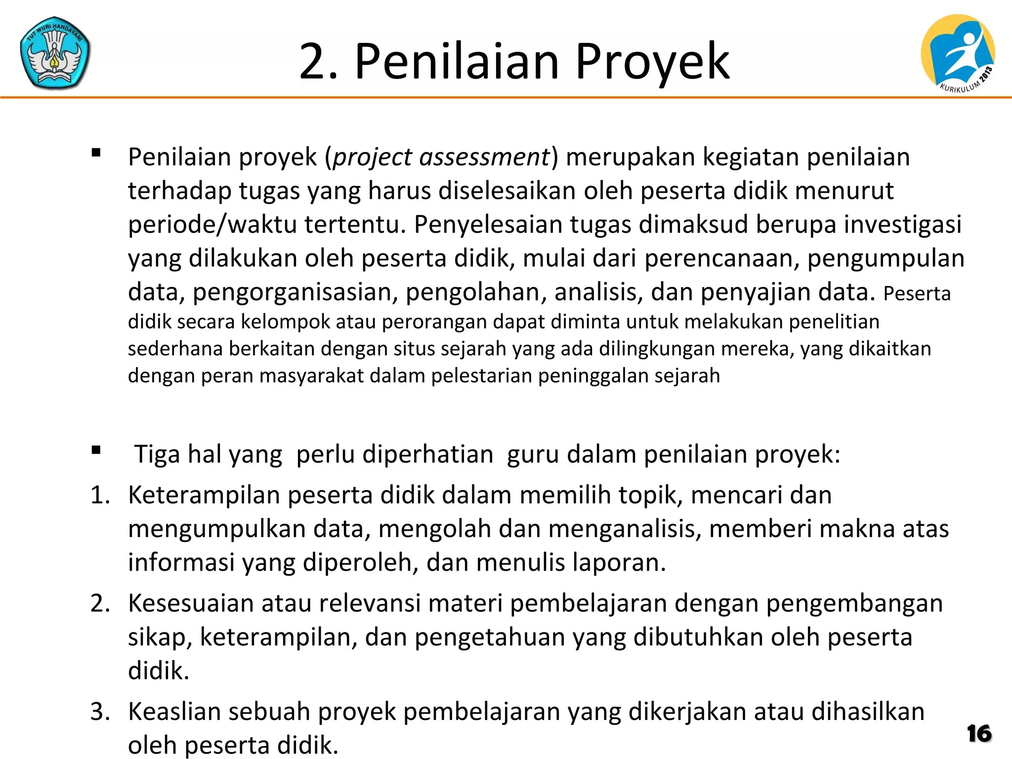 contoh penilaian autentik | PPT