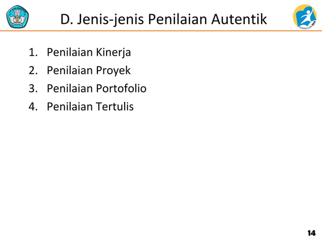 contoh penilaian autentik | PPT