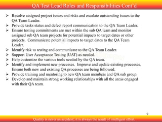 2. Softare QA roles and responsibilities | PDF
