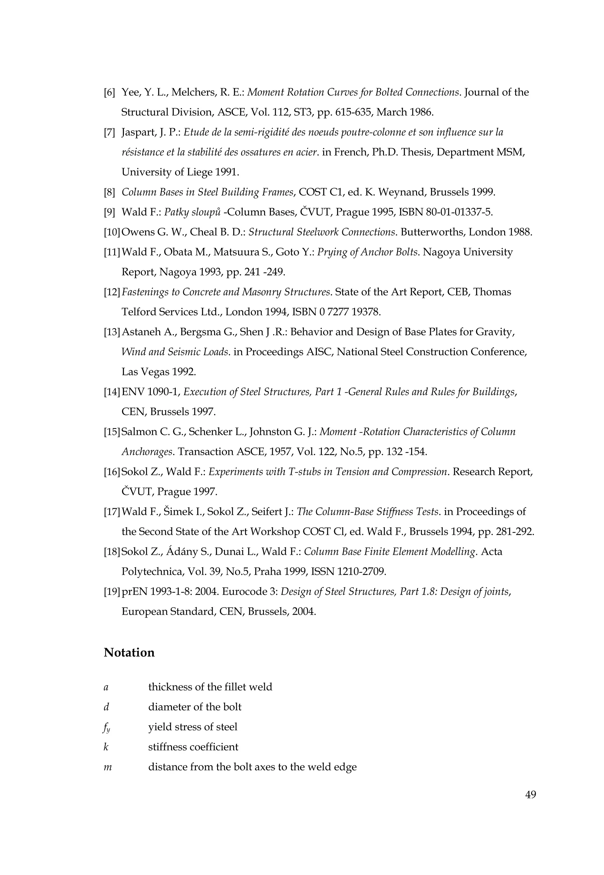 base plate in bending and anchor bolts in tension | PDF