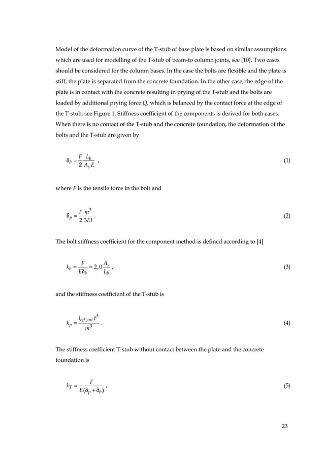 base plate in bending and anchor bolts in tension | PDF | Civil ...