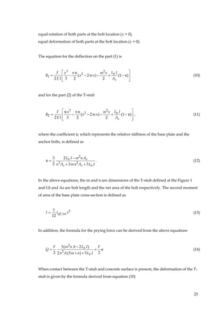 base plate in bending and anchor bolts in tension | PDF