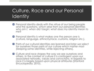 Culture and Race Identity in Higher Education | PPTX