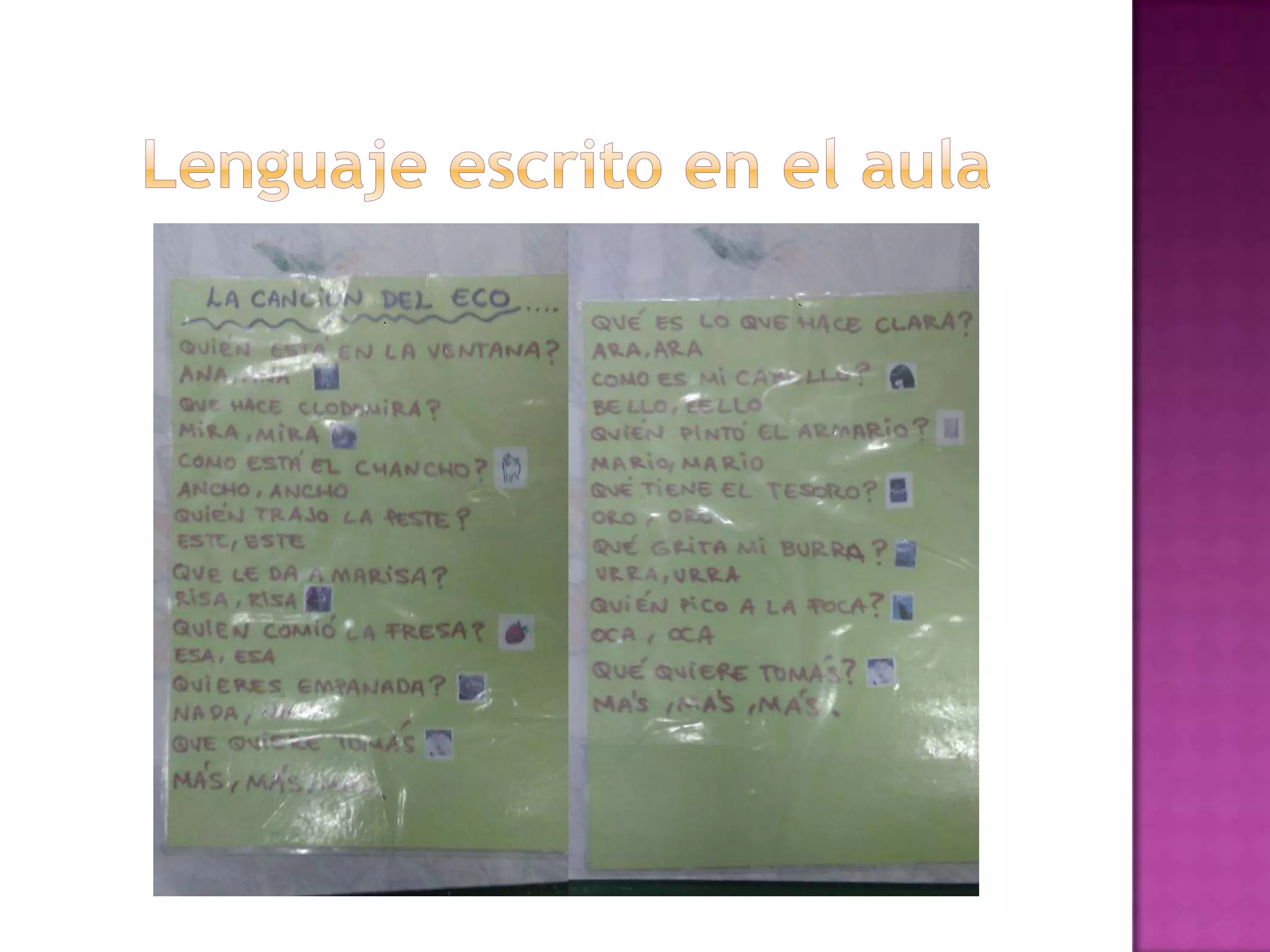 2. lenguaje escrito en el aula de infantil: etiquetas y carteles | PPT