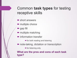 2.3 tests of receptive skills: workshop CTS-Academic | PDF