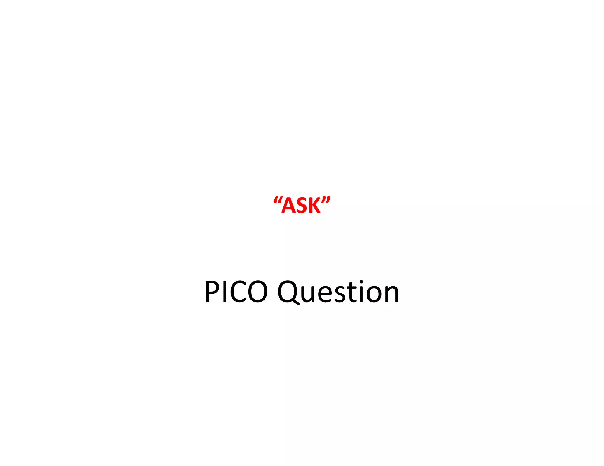 PICO question | PDF