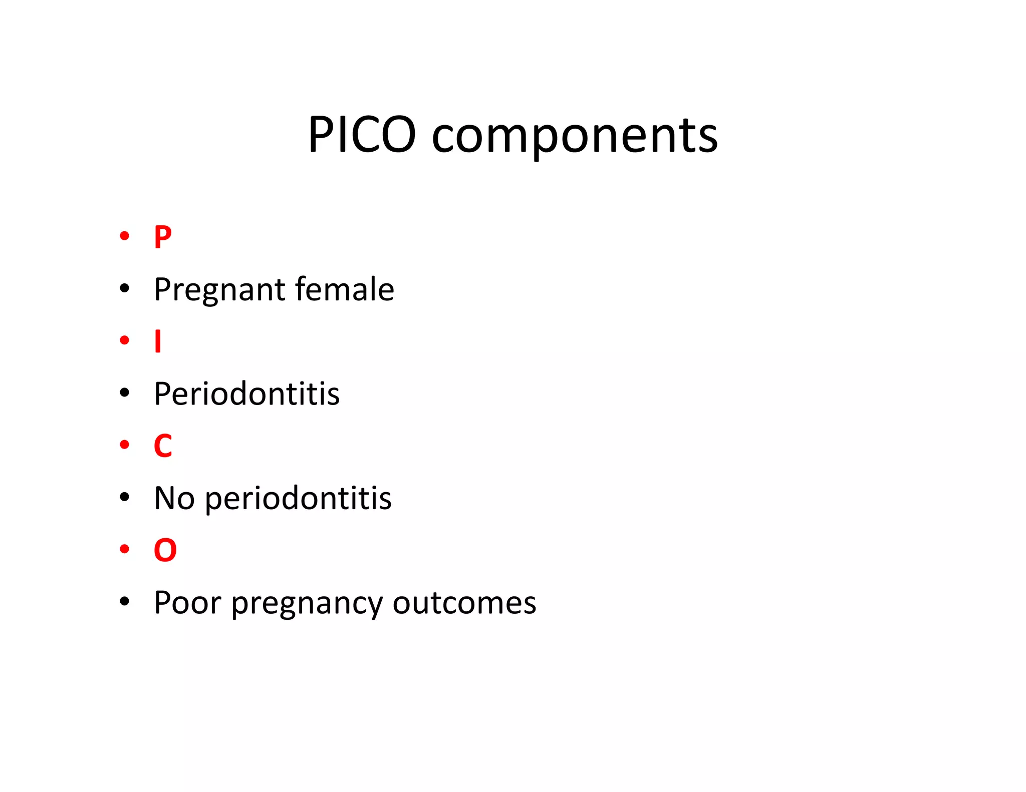 PICO question | PDF