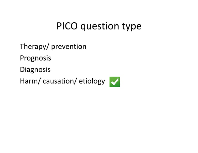 PICO question | PDF