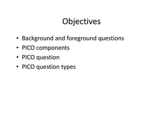PICO question | PDF