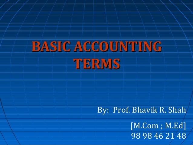 2. basic accounting terms