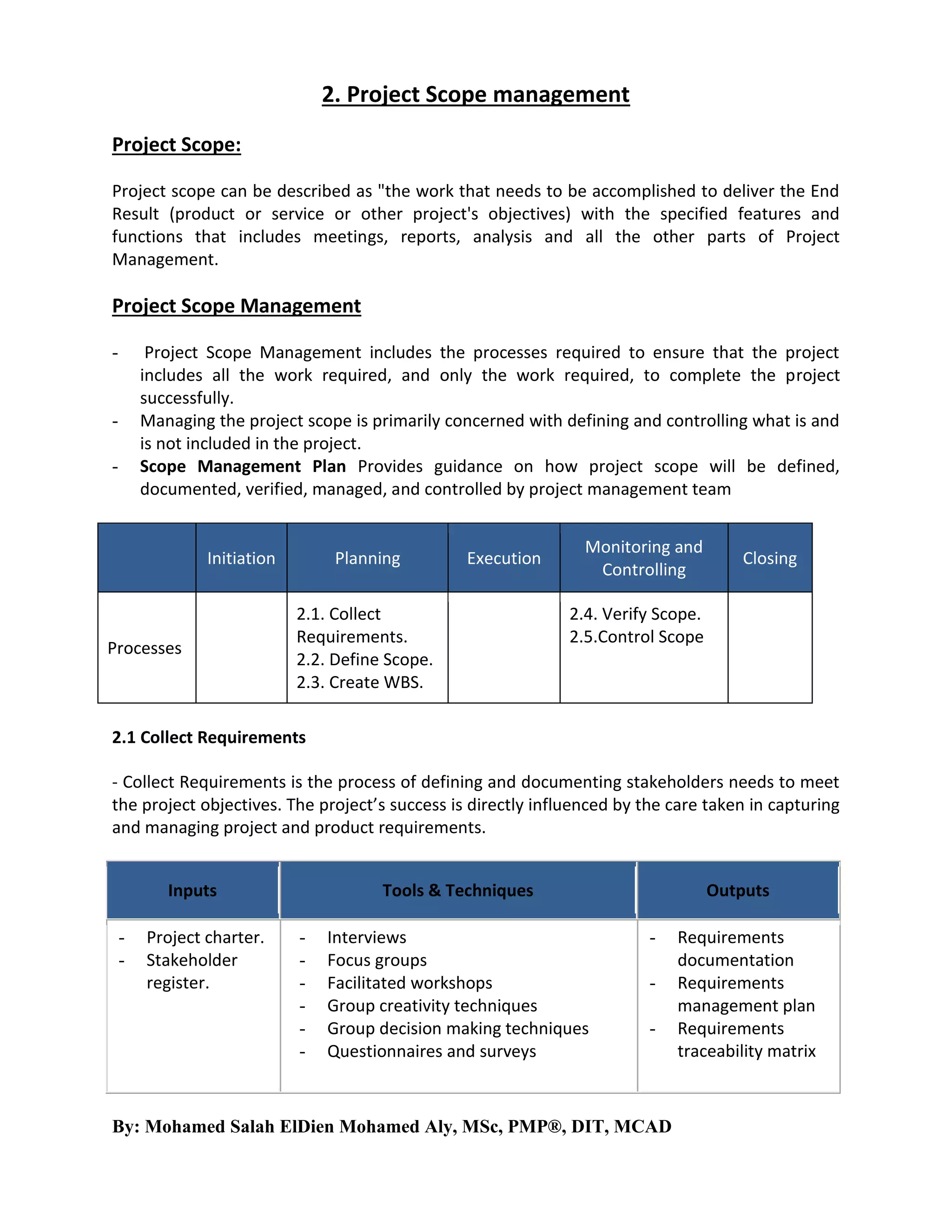 2. project scope management | PDF | Business | Business and Finance